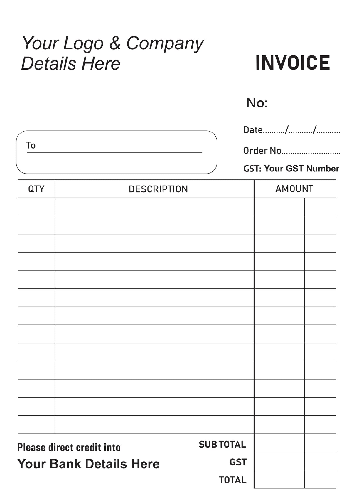 Custom NCR Invoice Books – Duplicate & Triplicate Options – Online NZ Signs