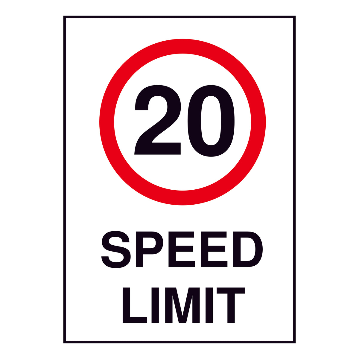 20KM Speed Limit – Online NZ Signs