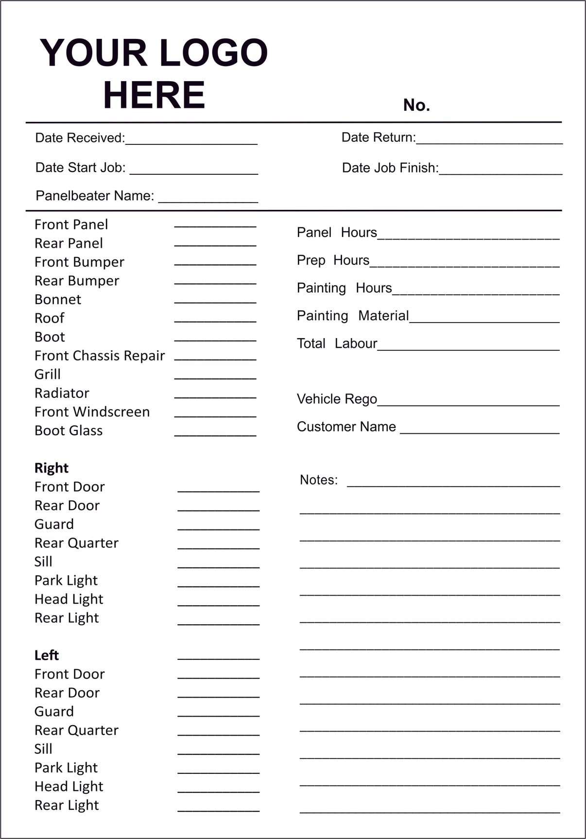 Custom Panel Beating Quotation Books – Online NZ Signs